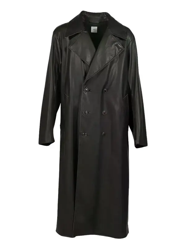 FILTH Double-breasted Loose Coat - Black