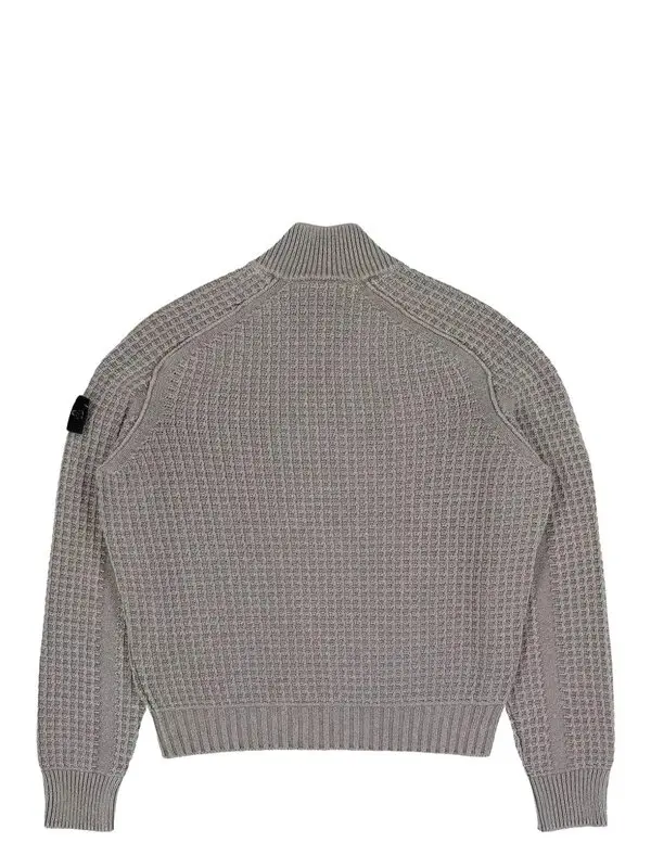 Stone Island 5100034 Loose-fit Zip-up Jumper With Stand Collar - Grey