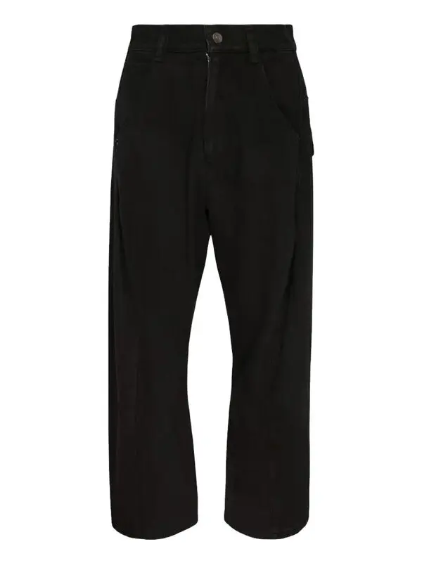 ORDINARY COUTURE CODE Straight-leg Jeans - Black