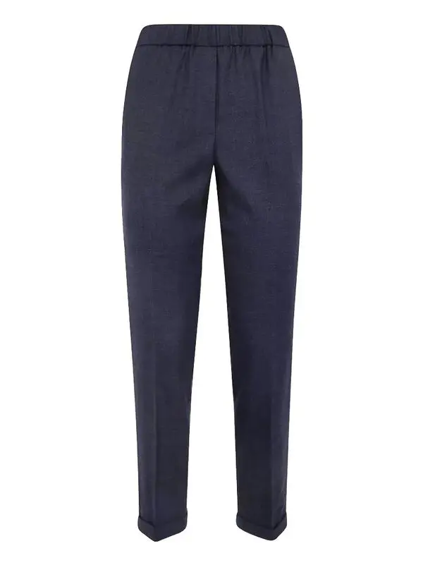 Antonelli Firenze Elasticated-waistband Turned-up-cuffs Trousers - Grey