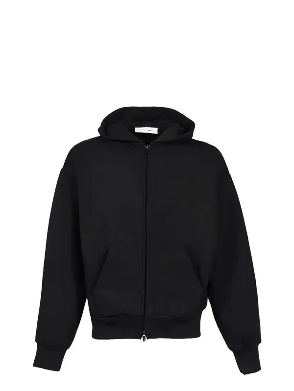ESSENTIALS Fear Of God Logo-print Zip-up Hoodie - Black