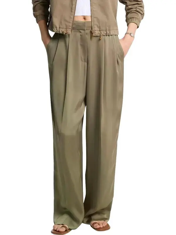Michael Kors Satin Wide-leg Trousers - Neutrals