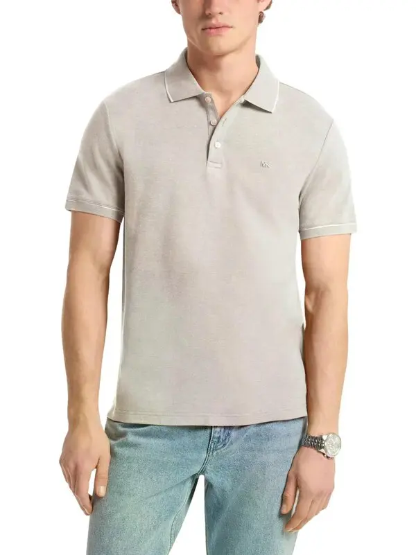 Michael Kors Gramercy Cotton Polo Shirt - Neutrals