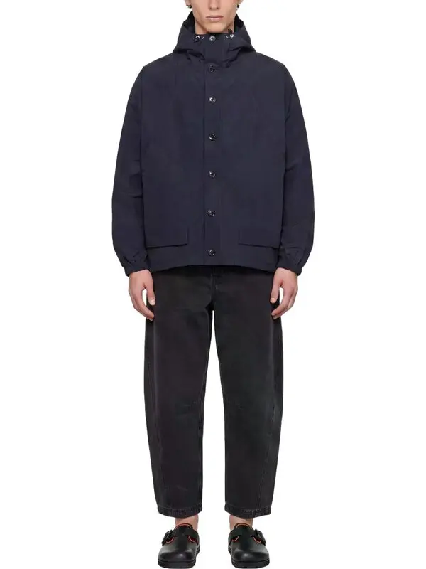 You Must Create Button-up Hooded Jacket - Blue