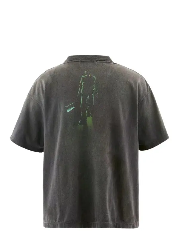 SAINT MXXXXXX X Santastic! X Geeks Rule Graphic-print Washed T-shirt - Black