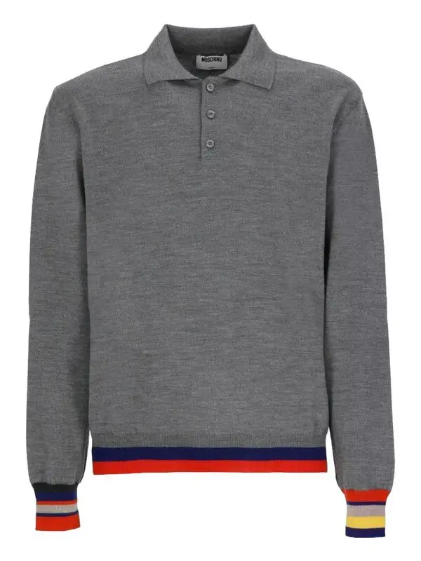Moschino Wool Polo Shirt - Grey