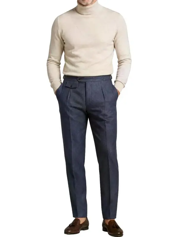 FRANZESE COLLECTION David Beckham French Napoli Turtleneck Sweater - Neutrals