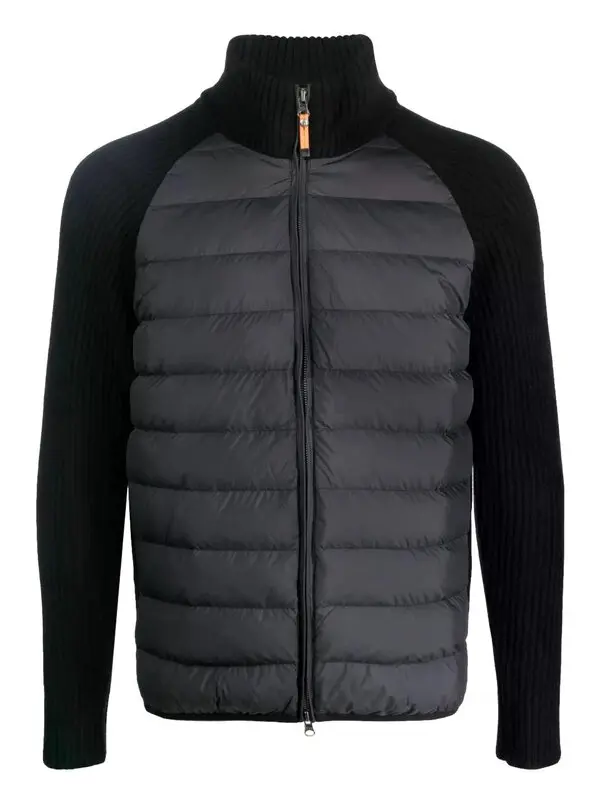 PARAJUMPERS Olmo Waffle-knit Quilted Jacket - Black