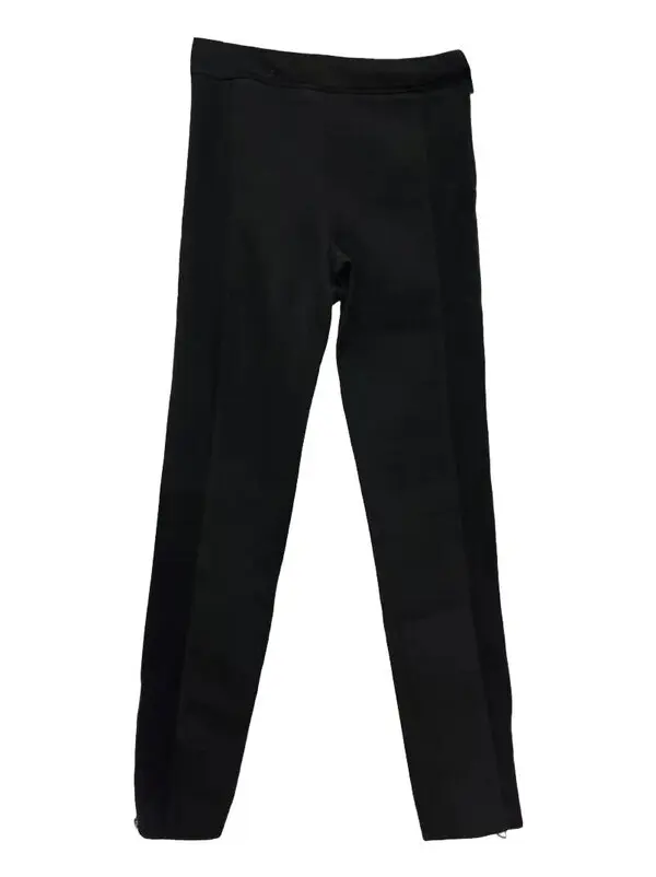 Burberry Straight-leg Zip-detail Trousers - Black