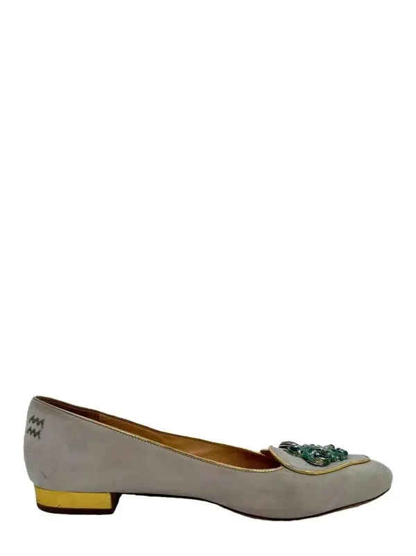 CHARLOTTE OLYMPIA Embellished Ballet Flats - Grey