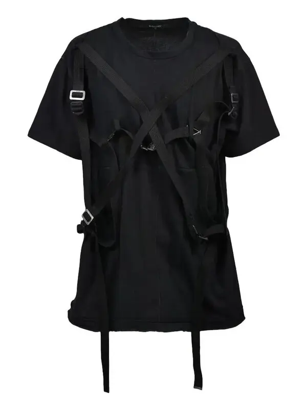 D HYGEN Harness-detail T-shirt - Black
