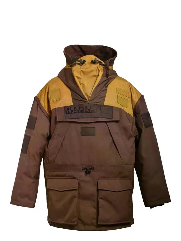 NAPA BY MARTINE ROSE Skidoo Patchwork Down Jacket - Brown