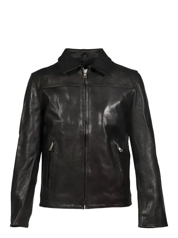 NO/FAITH STUDIOS Zip-up Leather Jacket - Black