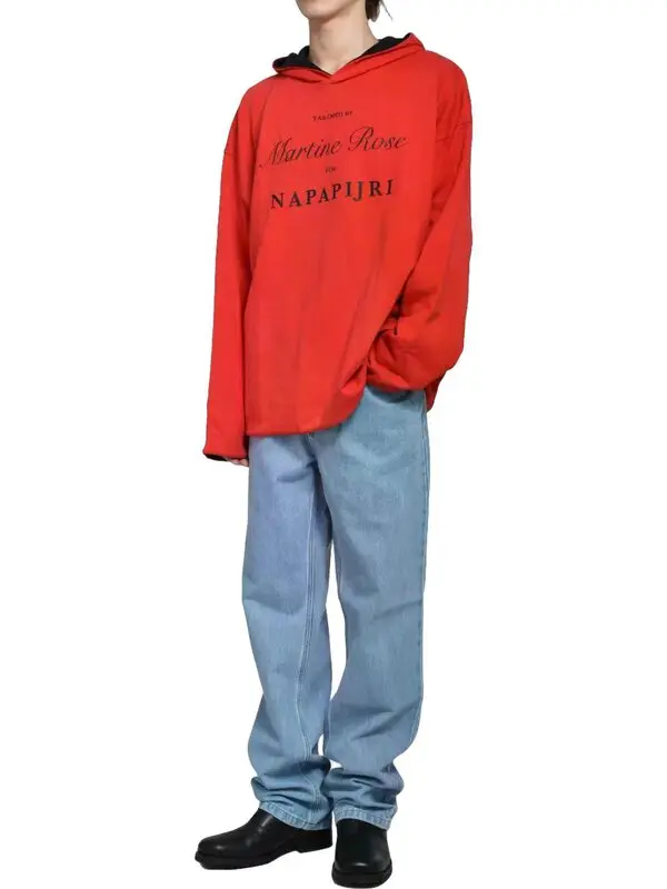 NAPA BY MARTINE ROSE Reversible Logo-print Hoodie - Red