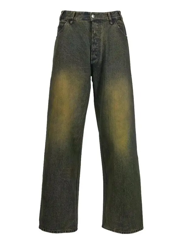 SONG FOR THE MUTE Faded Baggy Jeans - Brown