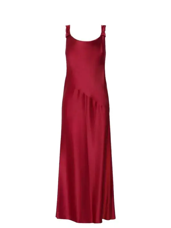 Max Mara Crepe Envers Satin Slip Dress - Red