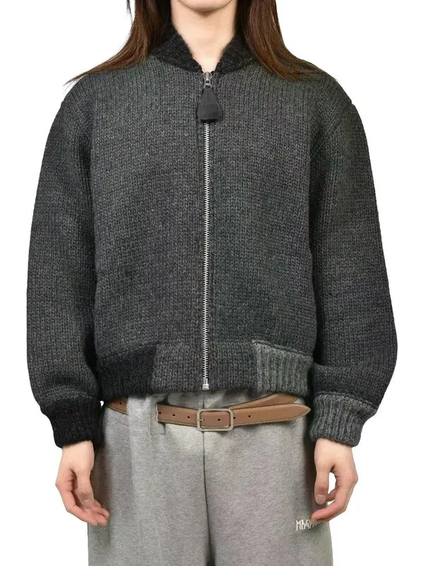 MAGLIANO Knitted Bomber Jacket - Grey