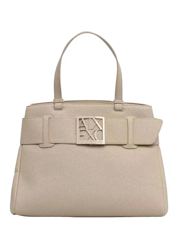 Armani Exchange Logo-plaque Tote Bag - Neutrals