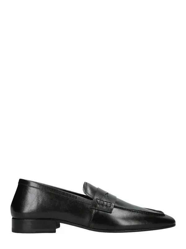 Dries Van Noten Leather Penny Loafers - Black
