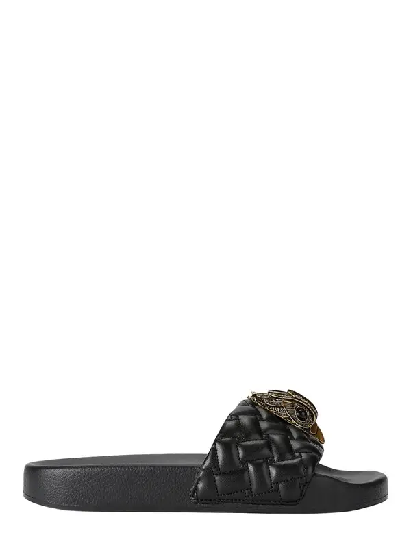 Kurt Geiger Meena Large Eagle Slides - Black