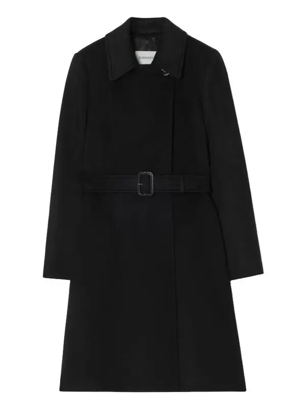 Burberry Wool Cashmere Tailored Coat - Black