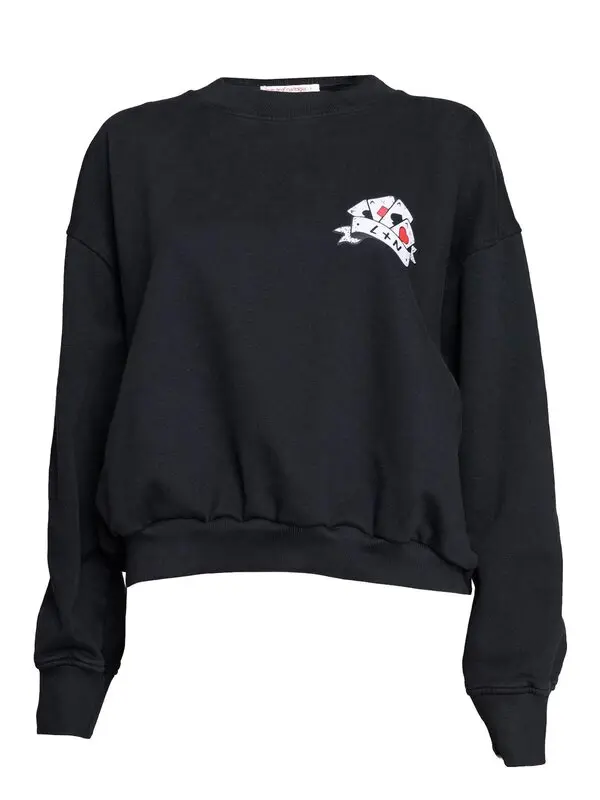 LOVE AND NOSTALGIA Gambler Sweat - Black