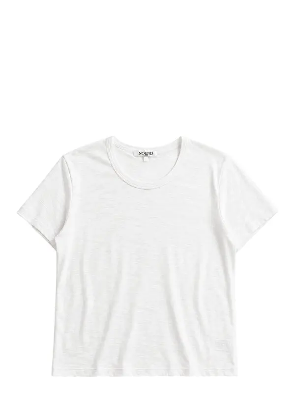 NOEND Cotton Modal Slub Crew Tee - White