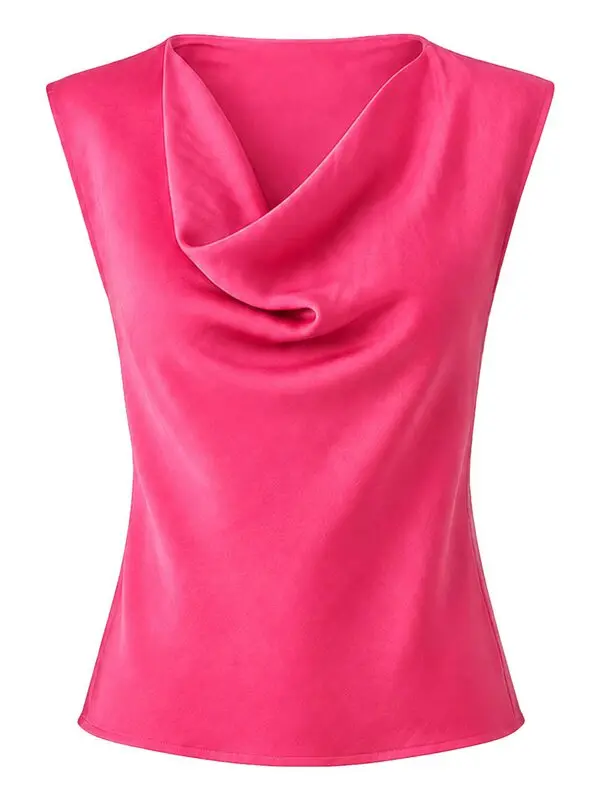 SACHA DRAKE Luxe Cowl Bias Top - Pink