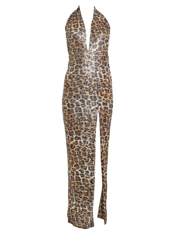 CHIARELLA Ruge Sequin Maxi Dress - Gold