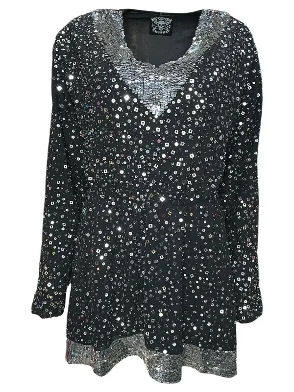 ANY OLD IRON High Glam Square Dress - Black/silver
