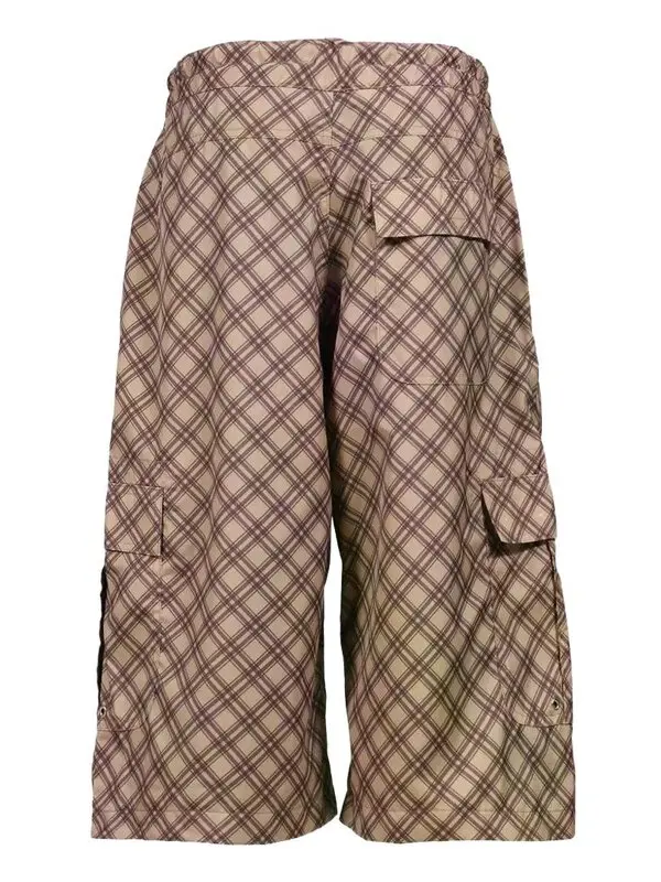 RASSVET Tartan Cargo Trousers - Brown