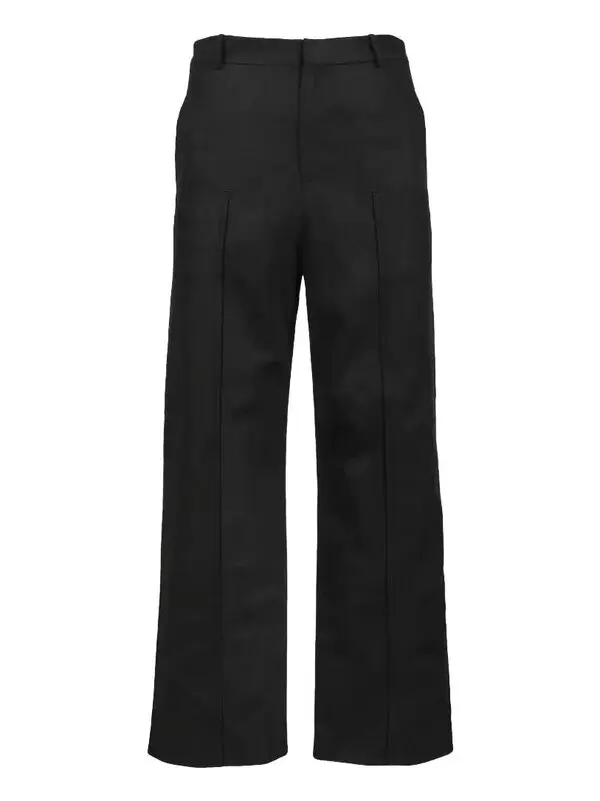 PET-TREE-KOR Cracklight Straight-leg Trousers - Black
