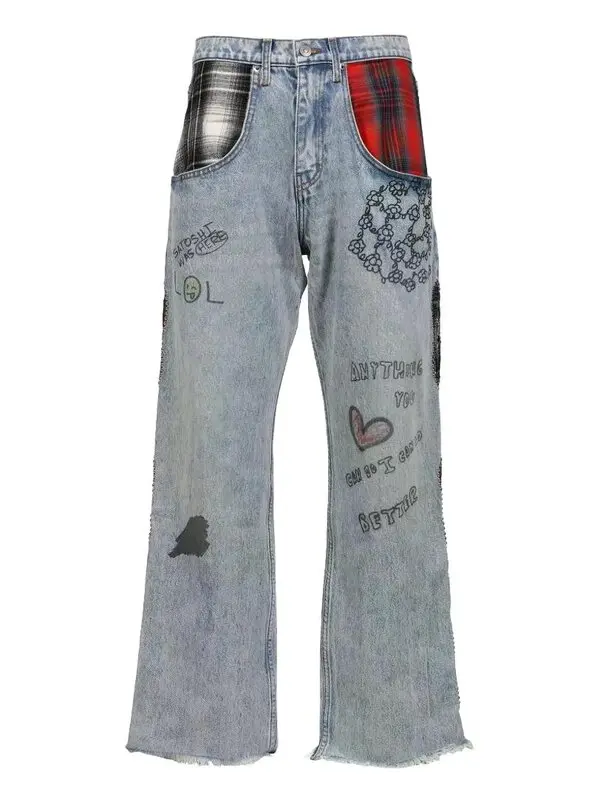 SATOSHI NAKAMOTO Nessa Patchwork Jeans - Blue