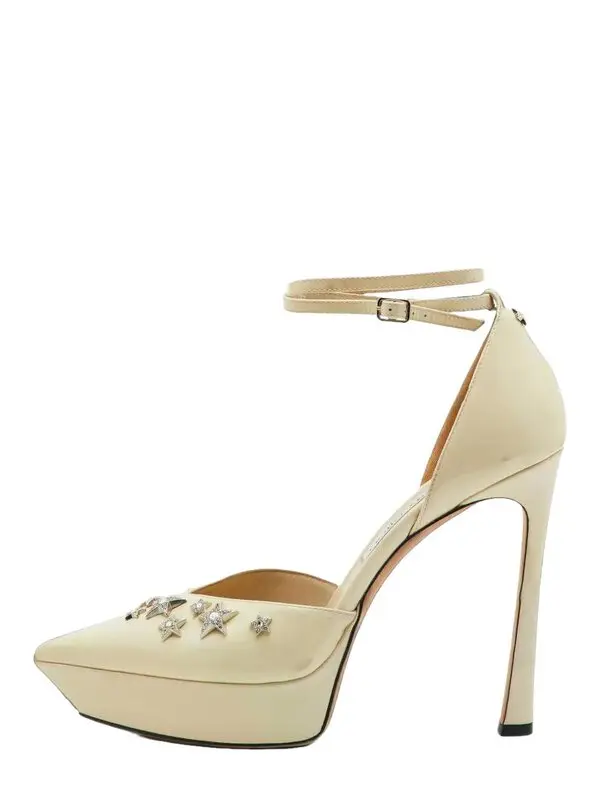 JIMMY CHOO Star-studded Platform Pumps - Neutrals