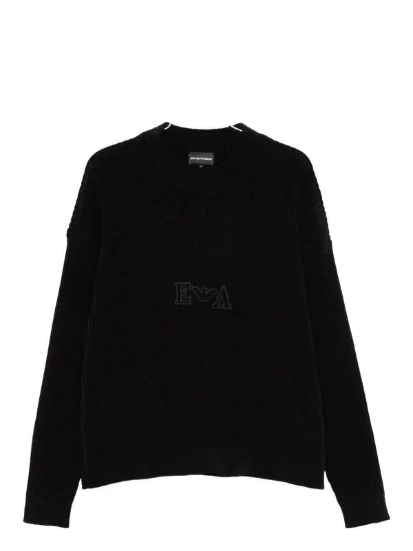 Emporio Armani Cotton Crewneck Sweater - Black