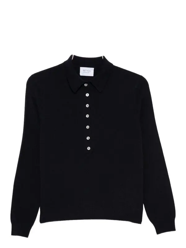BEYOU Cashmere Polo Shirt - Blue