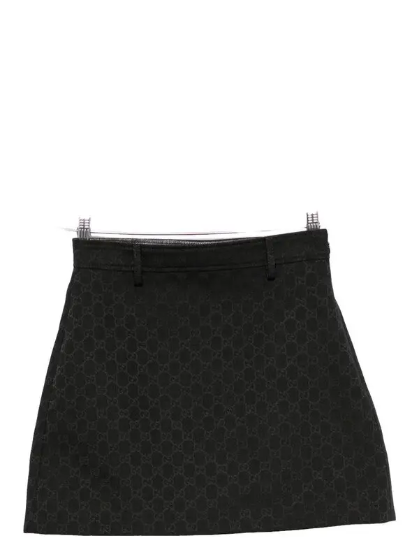 Gucci Gg Cotton Mini Skirt - Black