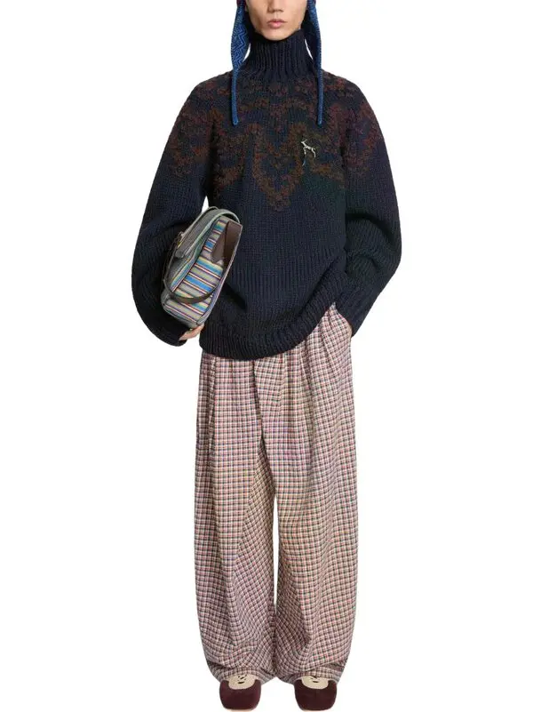 Dries Van Noten Draped Cotton Trousers - Neutrals