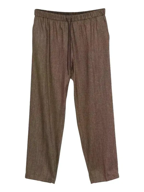 MAISON MARGIELA Drawstring Waist Trousers - Brown