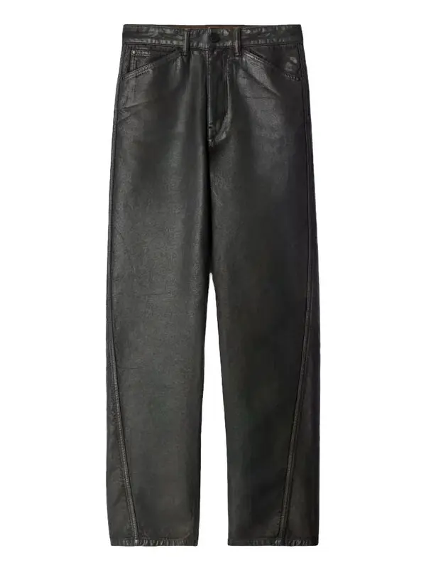 LEMAIRE Twisted Five-pocket Coated Denim Trousers - Black