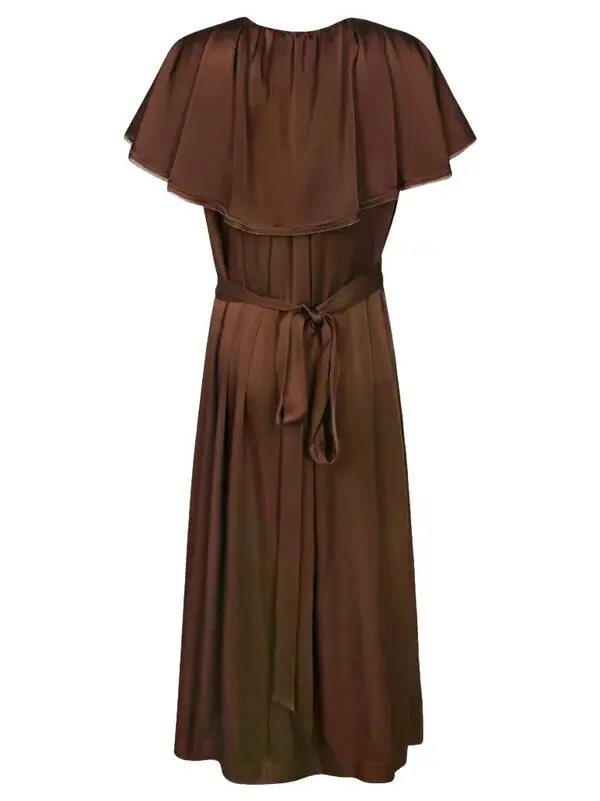 Fabiana Filippi Satin Midi Dress - Brown