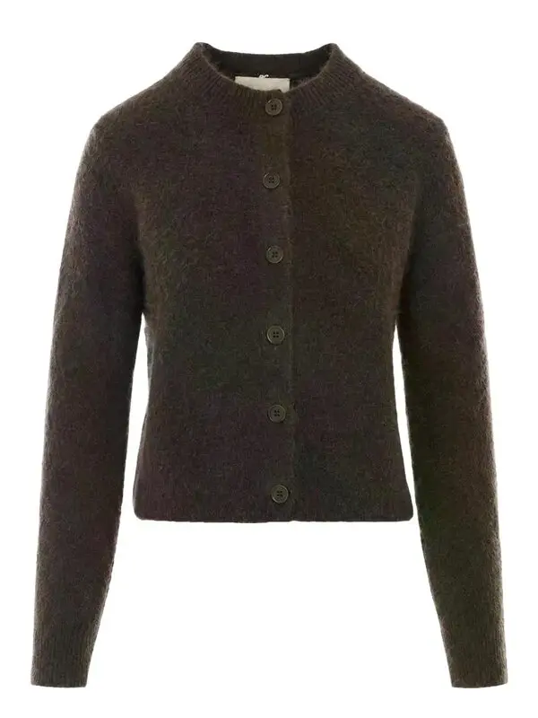 LISA YANG Azalea Brushed Cashmere Cardigan - Brown