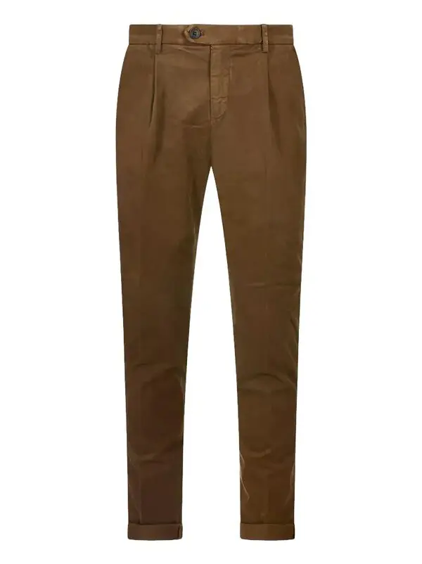 MASON'S Osaka Pleated Trousers - Brown