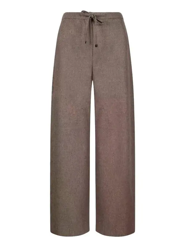 Max Mara Drawstring Wide-leg Trousers - Brown