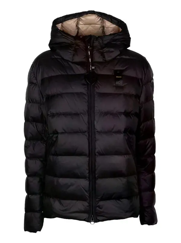 BLAUER. Quilted Hooded Jacket - Black