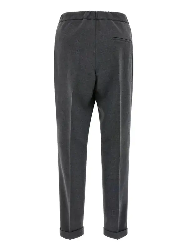 Alberto Biani Turn-up-hem Cropped Trousers - Grey