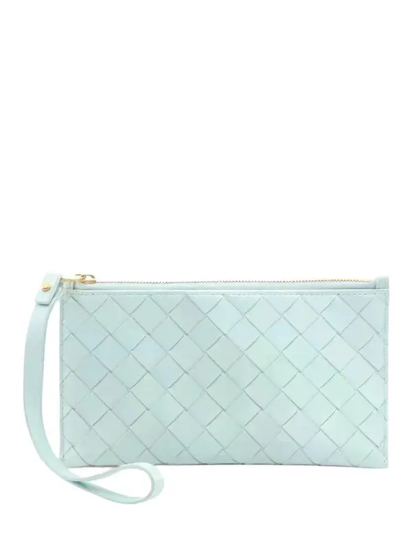 Bottega Veneta Intrecciato Weave Wristlet Mini Bag - Blue