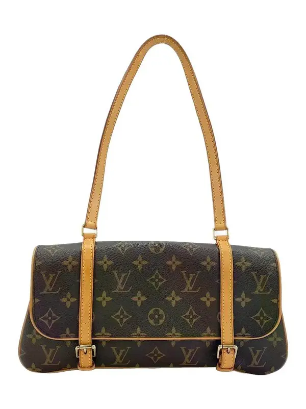 LOUIS VUITTON Monogram Buckle Shoulder Bag - Brown