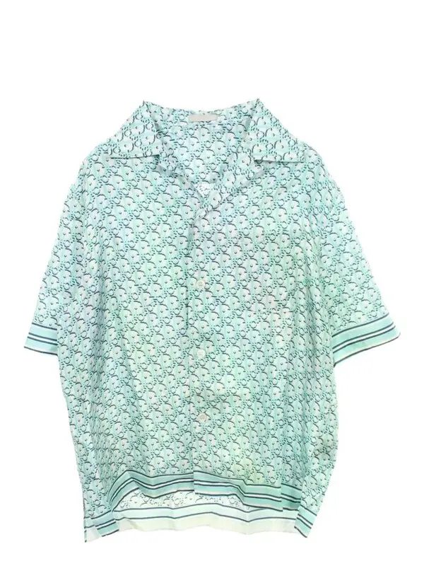 Dior 2010s Oblique Pixel Short-sleeve Shirt - Blue