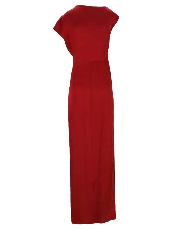 Federica Tosi Twist-detail Front-slit Maxi Dress - Red